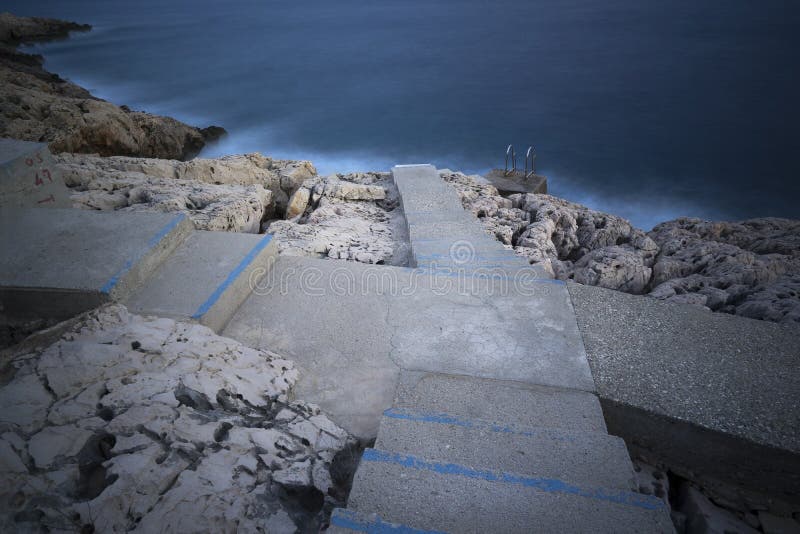 Steps to Sea stock photo. Image of lonely, island, megisti - 76451666