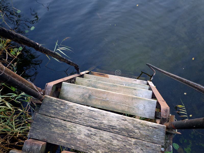 Steps to the water stock photo. Image of serene, girder - 60380680