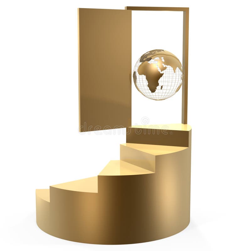 Steps to world stock illustration. Illustration of steps - 1692328