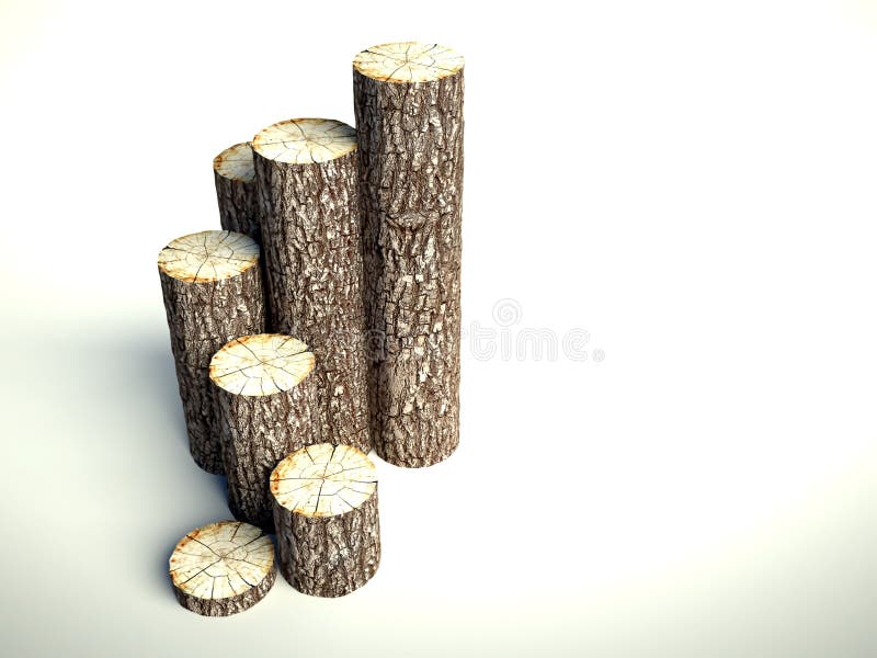 Steps of Tree Stumps, Background Stock Illustration - Illustration of ...