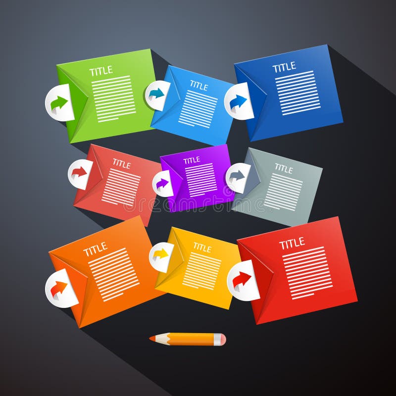 Steps for Tutorial, Infographics Stock Vector - Illustration of banner ...