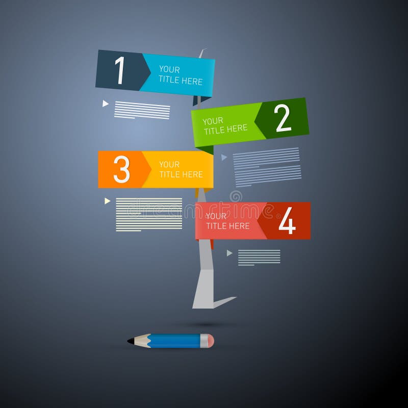 Steps for Tutorial, Infographics Stock Vector - Illustration of paper ...