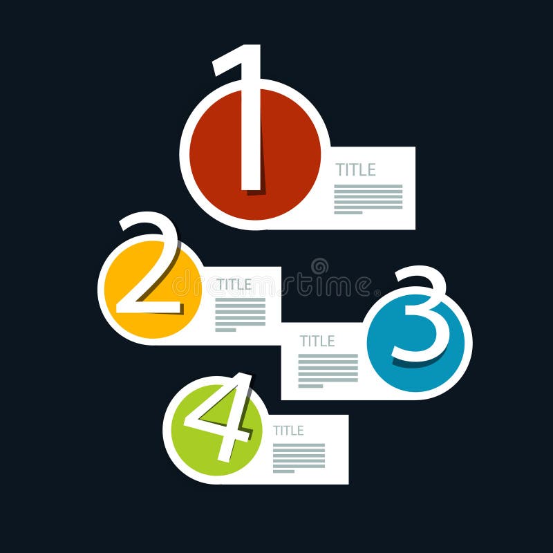 Steps for Tutorial, Infographics Stock Vector - Illustration of paper ...