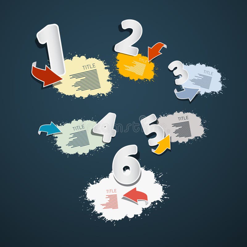 Steps for Tutorial, Infographics Stock Vector - Illustration of paper ...