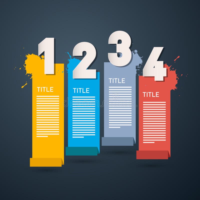 Steps for Tutorial, Infographics Stock Vector - Illustration of paper ...