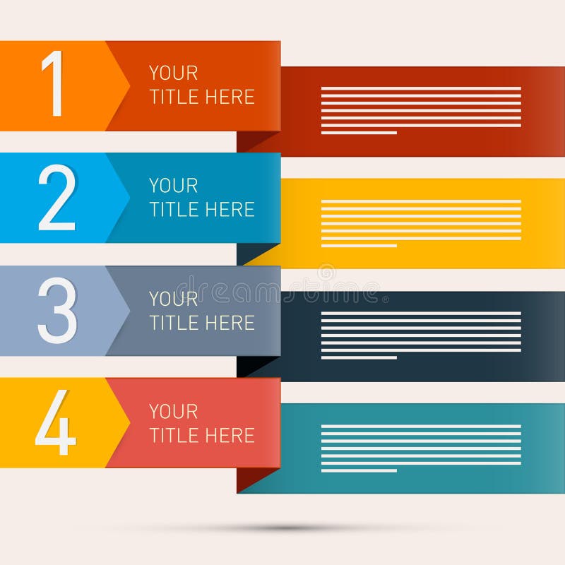 Three 3 Easy Steps Process Template Stock Vector - Illustration of ...