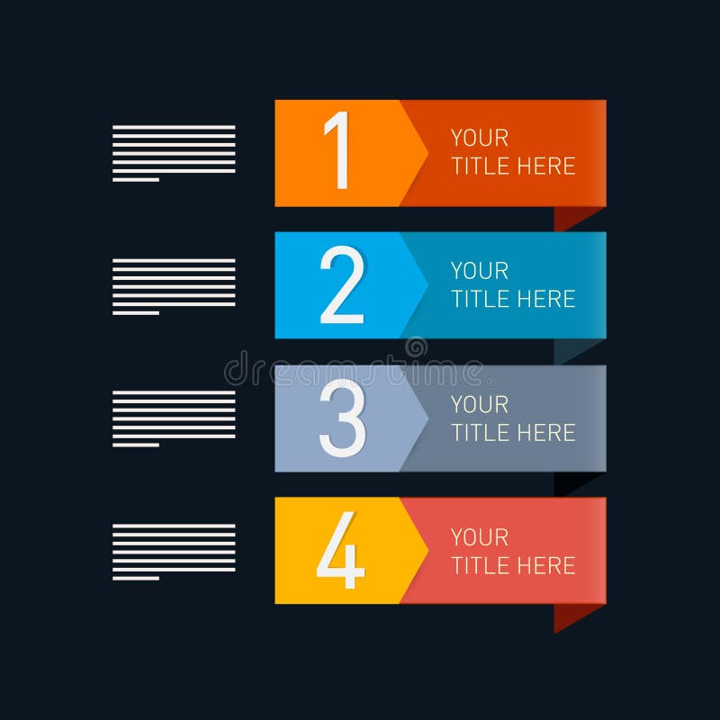 Steps for Tutorial, Infographics Stock Vector - Illustration of paper ...