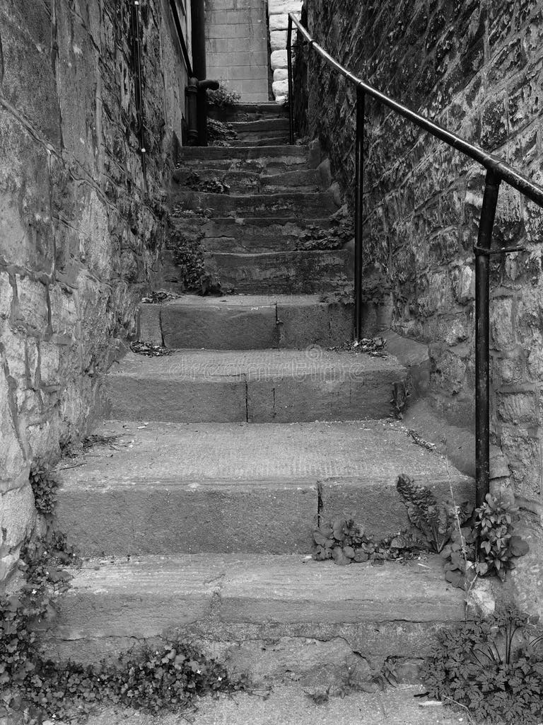 Stair Railing Narrow Enclosed Stairs Stock Photos - Free & Royalty-Free ...