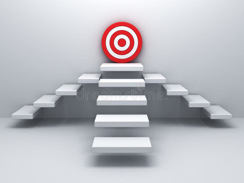 Steps to the target stock vector. Illustration of report - 25831275