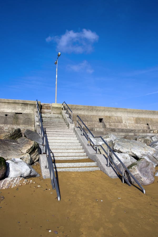 Steps Upto the Beach Promenade Stock Photo - Image of concrete ...