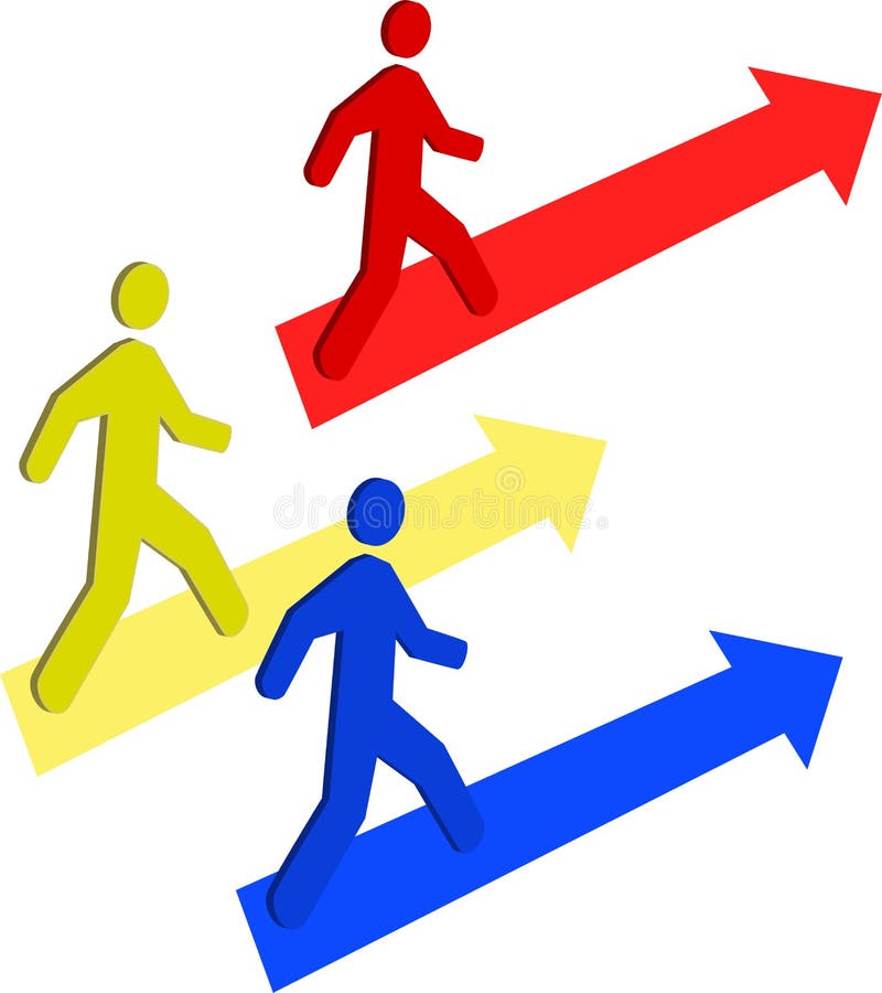 Progress Collaboration Help Climb Up Improve Steps Stock Vector ...