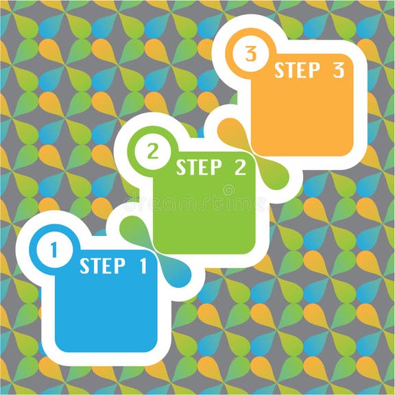 1 2 3 Steps vector stock vector. Illustration of design - 62614979