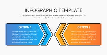 2 Steps Vector Infographic. Flat Infographics Template. Minimalist ...