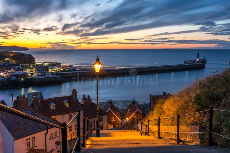 199 Steps Whitby, North Yorkshire, Stock Photo - Image of famous ...