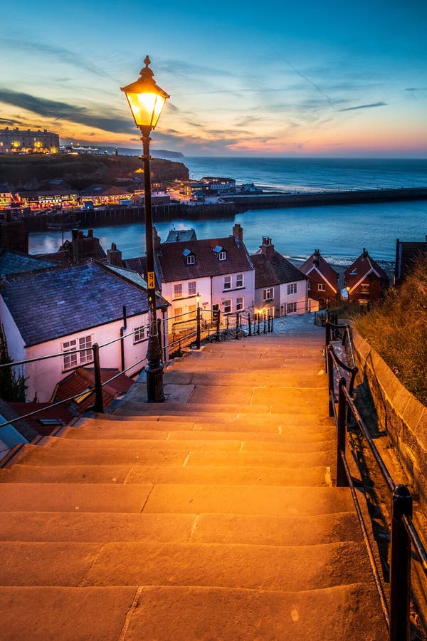 99 steps at Whitby stock image. Image of protect, blue - 4838519