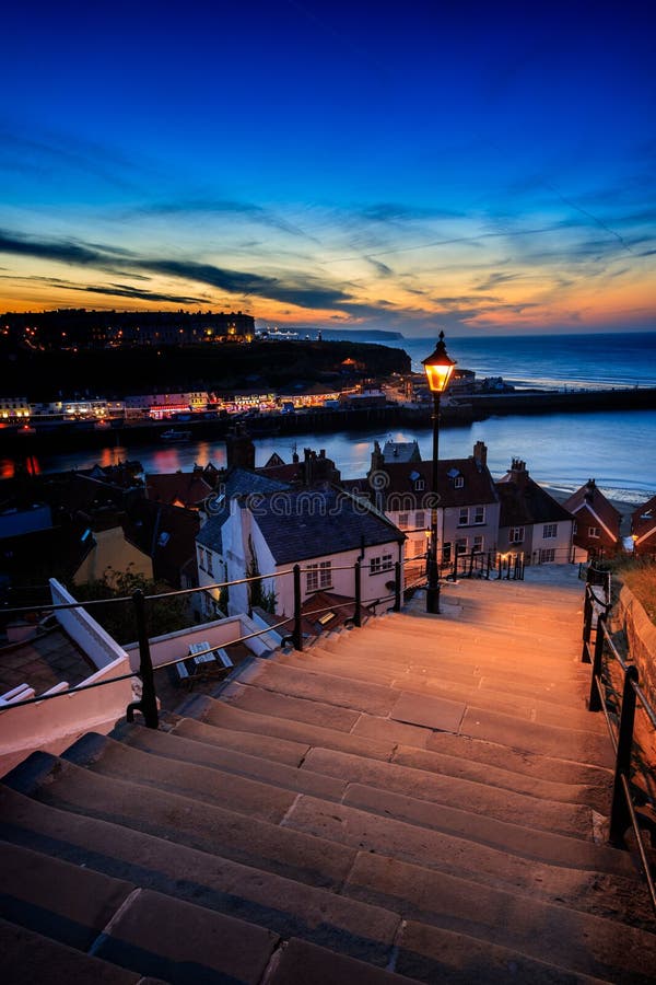 99 steps at Whitby stock image. Image of protect, blue - 4838519