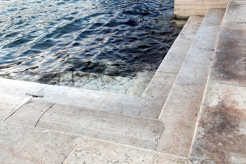Stepsr Submerged at High Tide in Venice in Italy Stock Photo - Image of ...