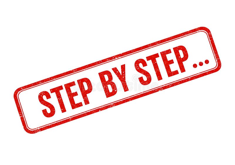 Stepwise Bold Red Stamp for Clear Visual Communication Stock ...