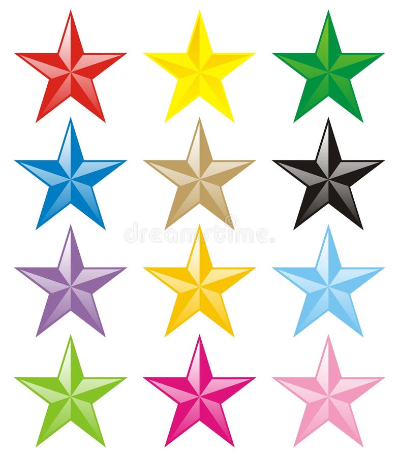 Blauwe gele sterren stock illustratie. Illustration of element - 11231148