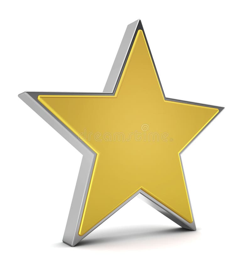 Gele Ster vector illustratie. Illustration of tekening - 10805319