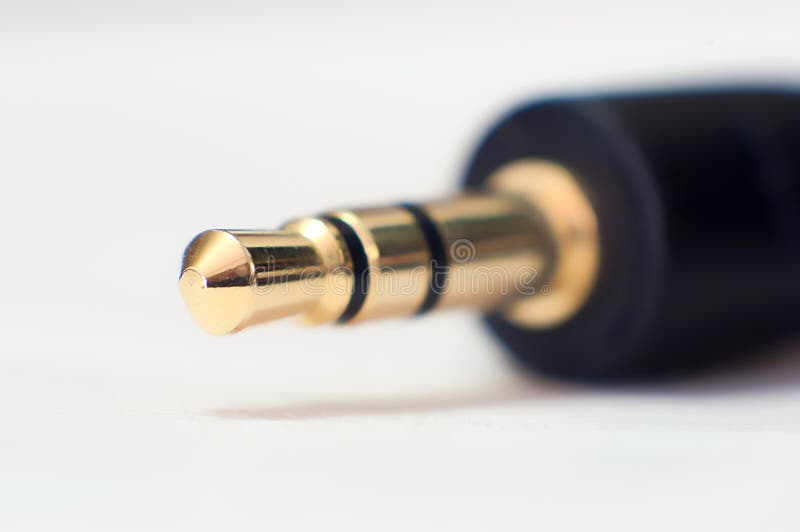 Stereo audio jack plug stock image. Image of headphones - 23164429