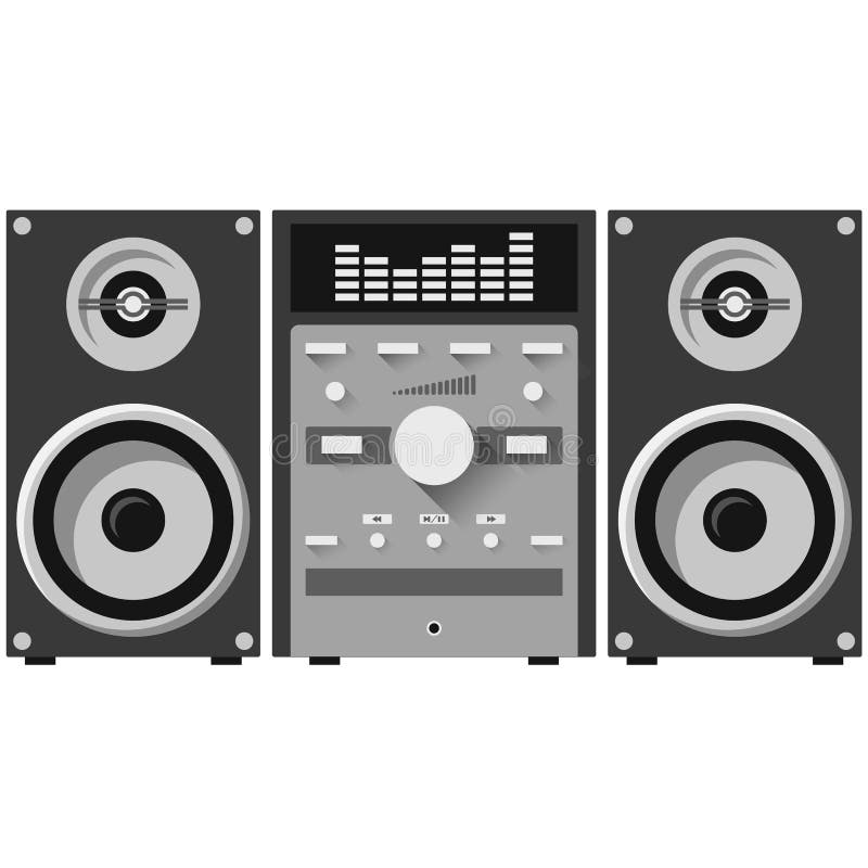 Music Center Icon in Outline Style Isolated on White Background ...