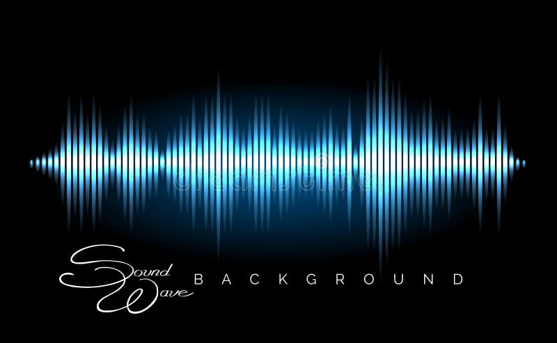 Stereo Audio Waveform Poster Stock Vector - Illustration of recorder ...