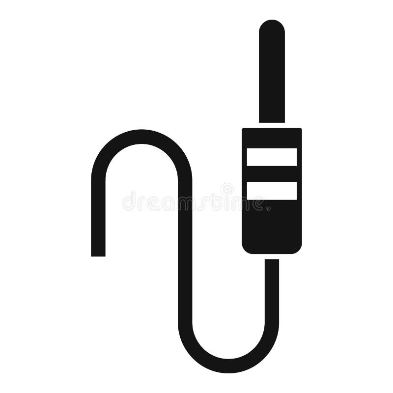 Stereo Headphones Plug Icon, Simple Style Stock Vector - Illustration ...