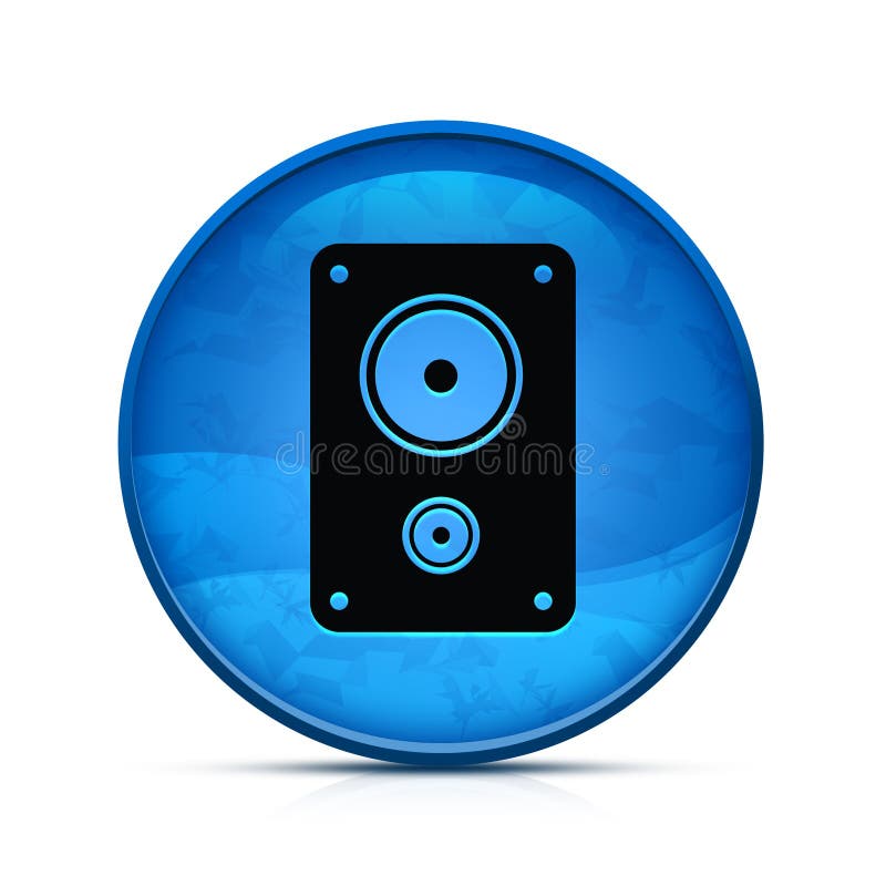 Stereo Icon on Classy Splash Blue Round Button Illustration Stock ...