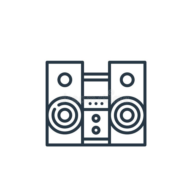 Stereo Icon Vector from Celebration Concept. Thin Line Illustration of ...