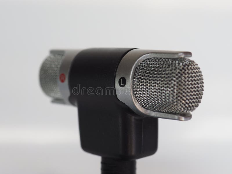 Stereo mic device stock image. Image of left, phone - 346664353