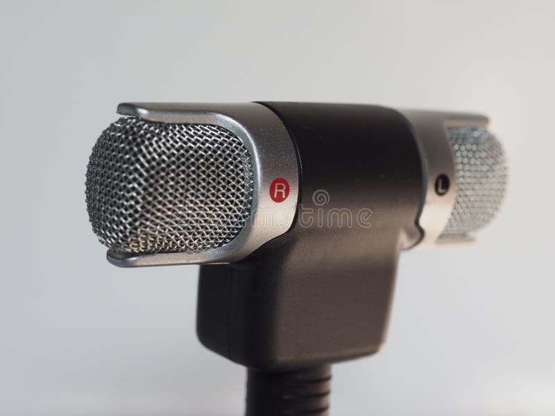 Stereo mic device stock image. Image of microphone, left - 349731431