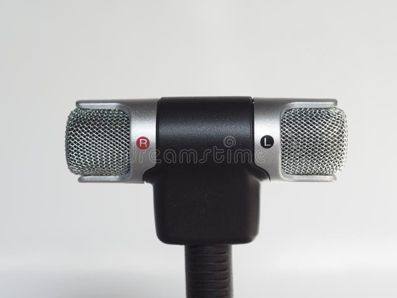 Stereo mic device stock image. Image of electronic, sound - 358176141
