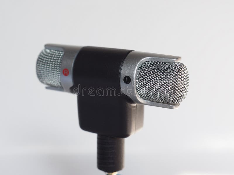 Stereo mic device stock photo. Image of mobile, right - 361147474