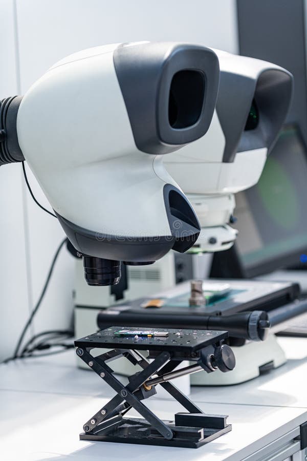 Stereo Microscope stock photo. Image of automation, automotive - 214374270