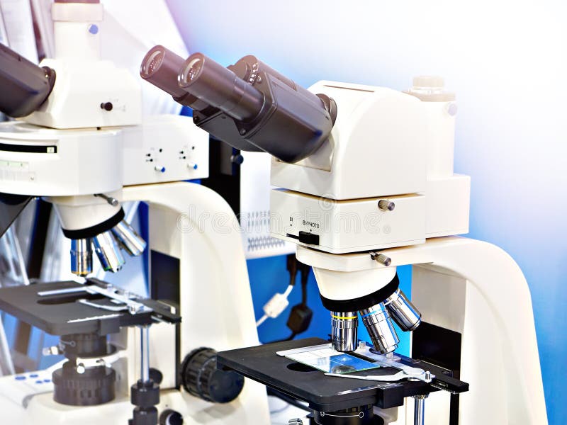 Stereo microscopes stock photo. Image of optical, biotechnology - 255144286