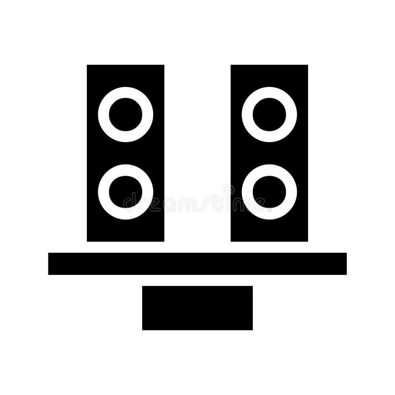 Stereo Sound System Icon. Concept of Music, Audio, and Entertainment ...