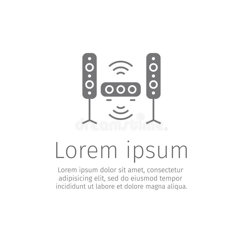 Stereo Line Icon. Stereo System Vector Illustration Isolated on White ...