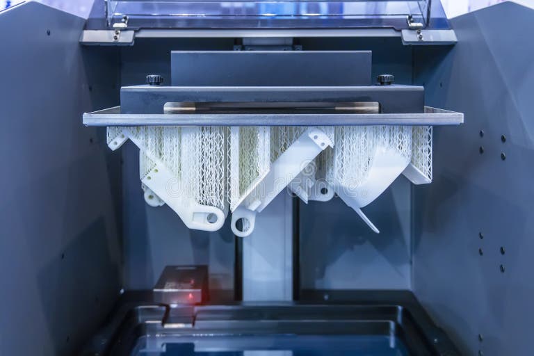 Stereolithography DPL 3d Printer Create Liquid Drips Stock Image ...