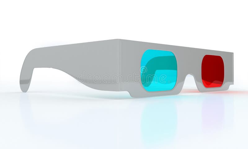 Stereoscopic 3D Glasses for Watching 3DTV Stock Illustration ...
