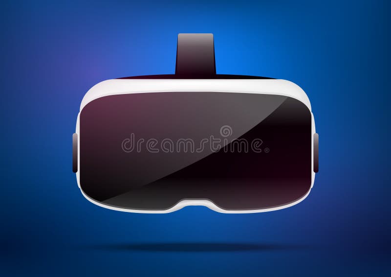 Stereoscopic 3d Vr Illustration. Vector Virtual Digital Cyberspace ...