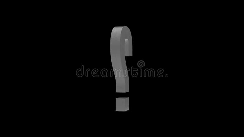 Stereoscopic Rotation Question Mark Seamless Loop Stock Footage - Video ...