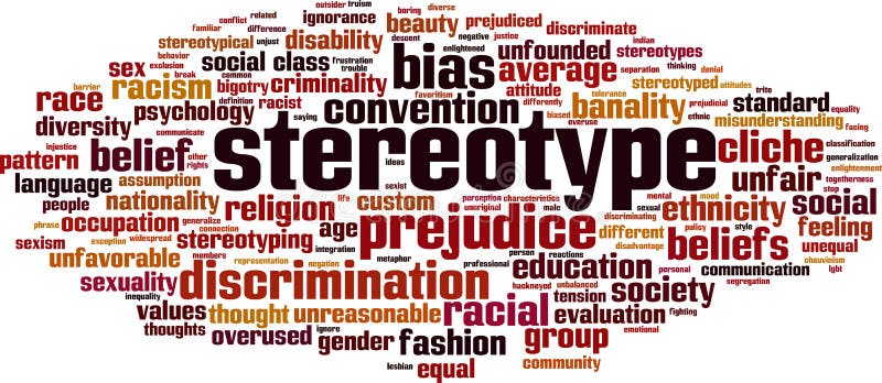 Stereotype word cloud stock vector. Illustration of overused - 269914754