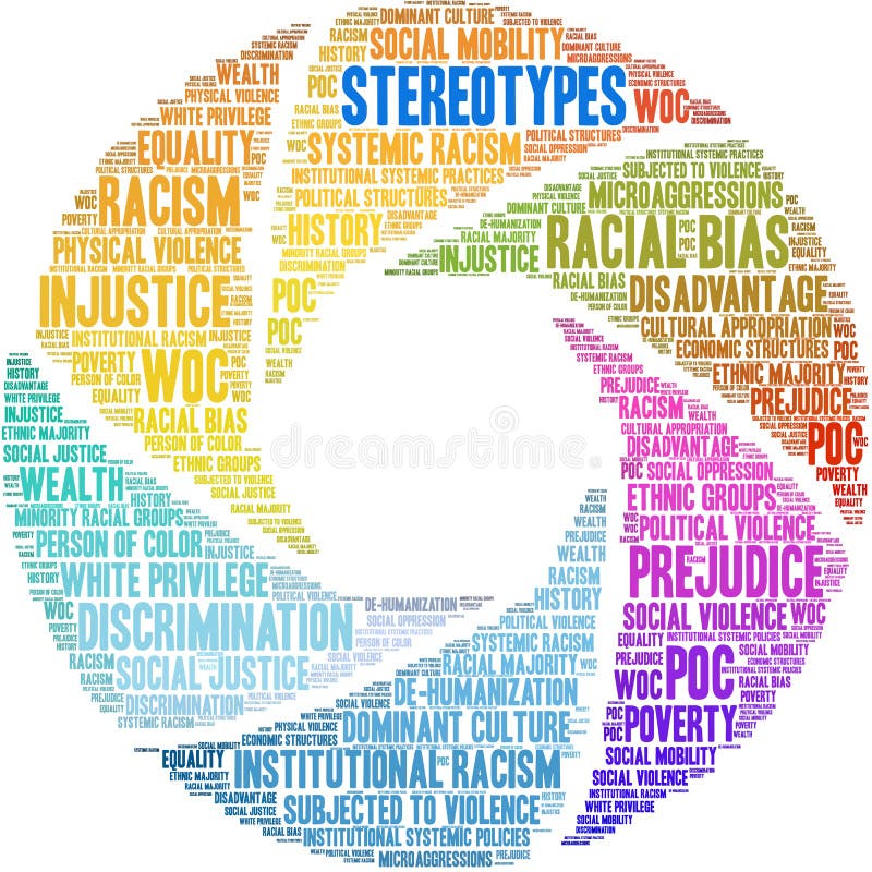 Stereotypes Word Cloud stock vector. Illustration of practices - 120677847