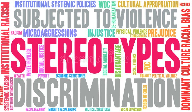 Stereotypes Word Cloud stock vector. Illustration of bias - 120677810