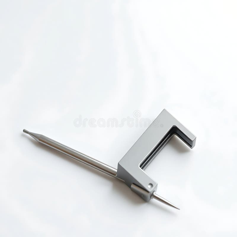 A Sterile Biopsy Punch Instrument Lying Flat on a White Surface Stock ...