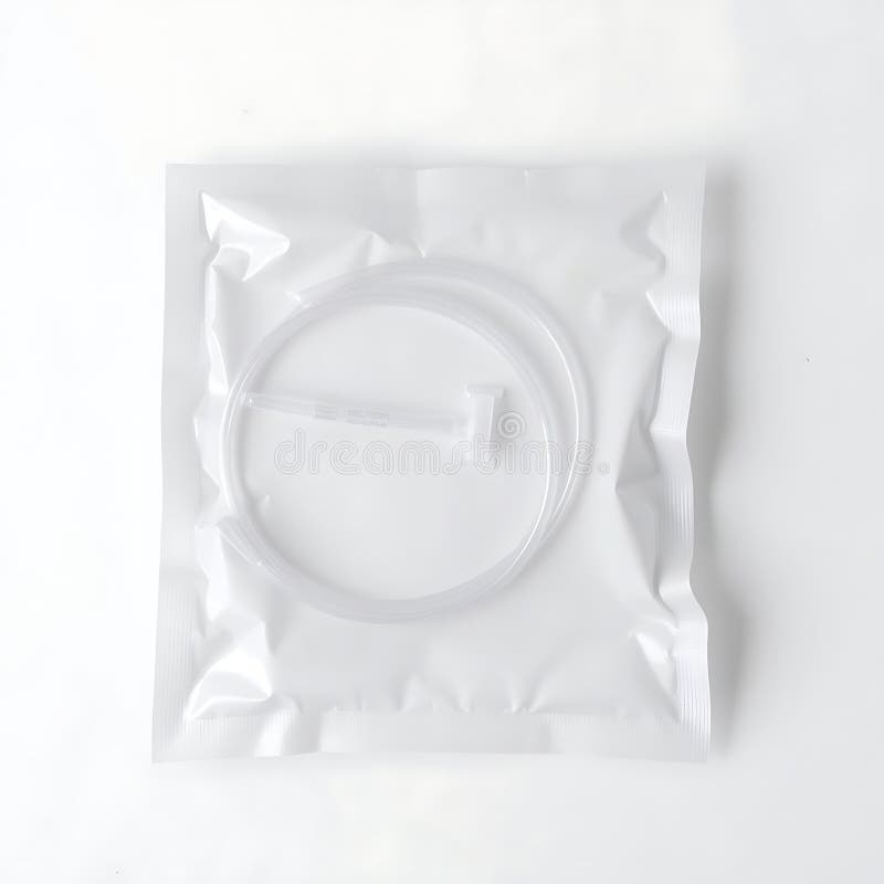 A Sterile Foley Catheter in a Sealed Package Placed on a Clean White ...
