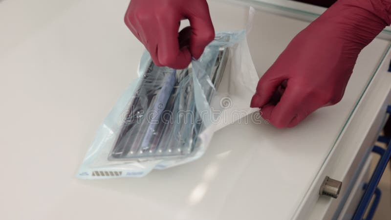 Sterile Instruments, Dentist Hygiene, Sterilization Process Stock Video ...