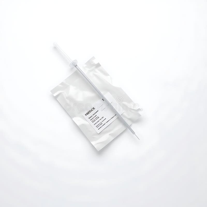 A Sterile IV Catheter in Packaging, Placed on a Clean White Backdrop ...