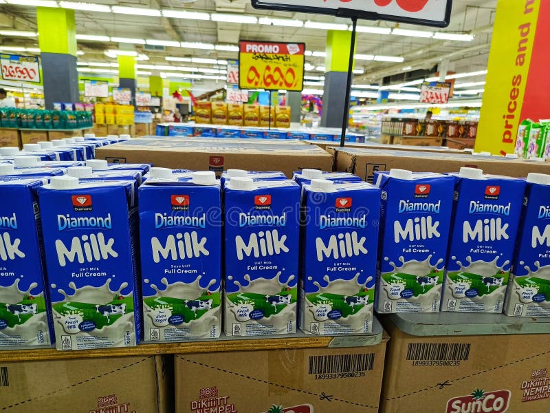 Sterile Milk Cartons in Supermarkets Editorial Stock Photo - Image of ...
